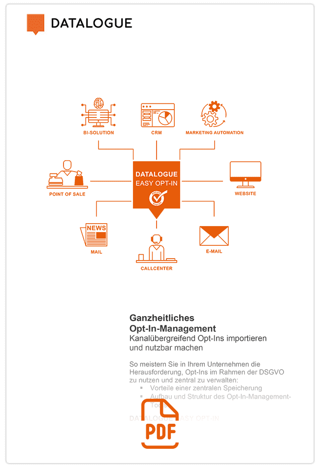 Easy OPT-IN: Must-have for legally compliant customer contact | DATALOGUE
